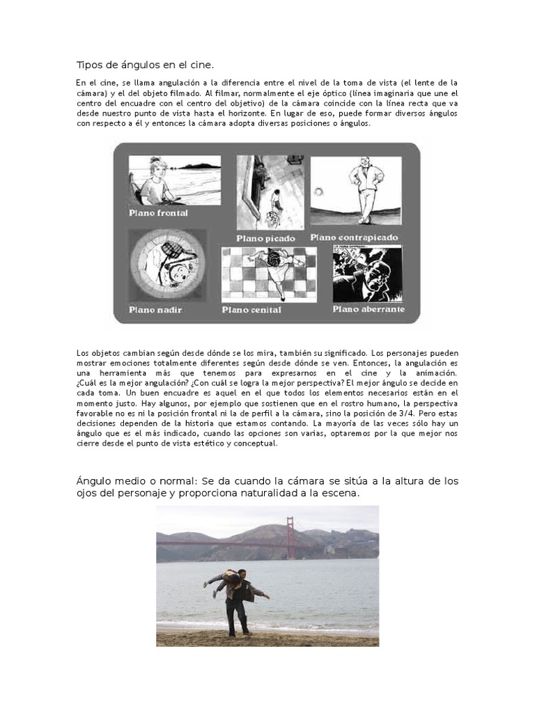 Tipos de Ángulos en El Cine | PDF