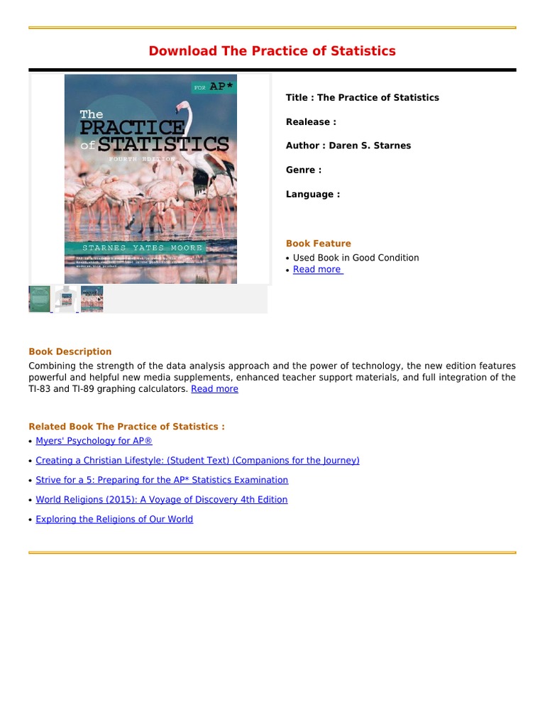 The Practice of Statistics PDF | PDF | Computing | Computing And ...