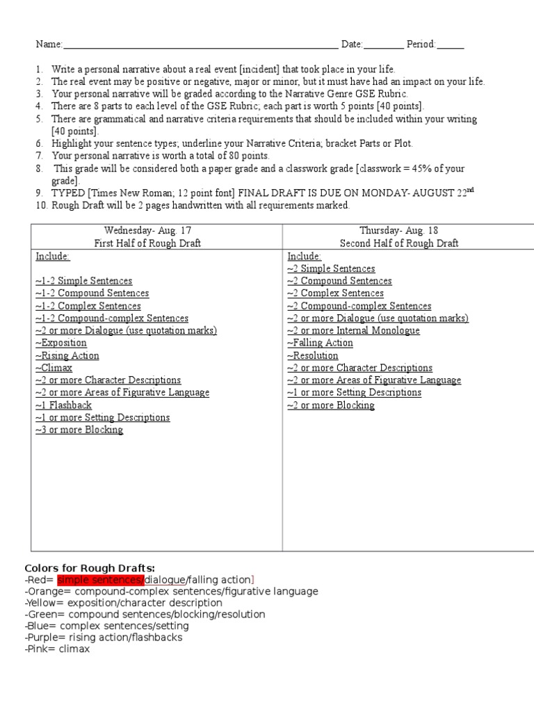 Student Narrative Assignment | PDF | Career & Growth