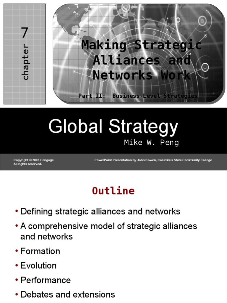 Making Strategic Alliances and Networks Work: Global Strategy Global ...