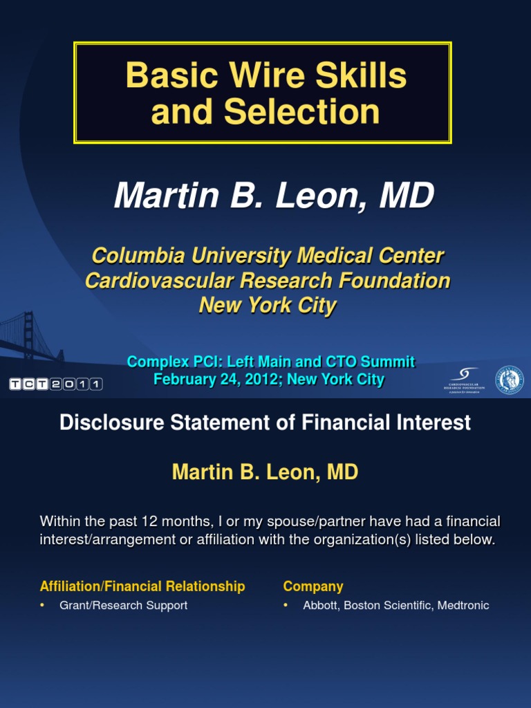 TCTMD Wire Selection | PDF | Wire | Clinical Medicine