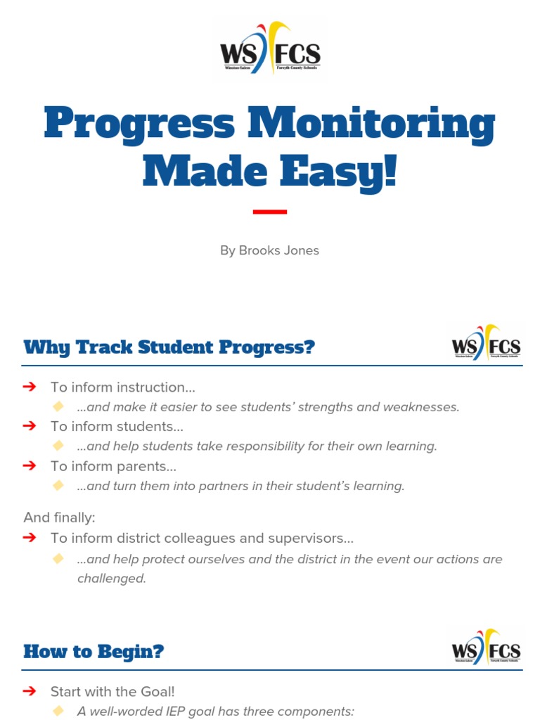 Progress Monitoring Made Easy | PDF | Reading (Process) | Reading ...