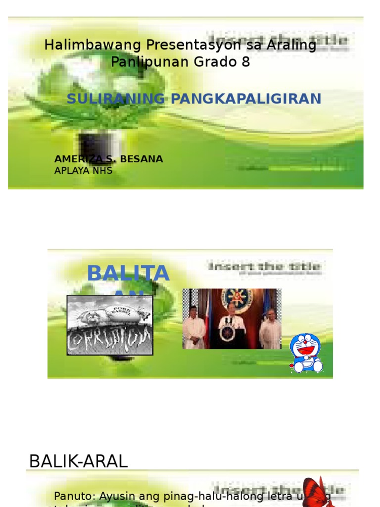 Suliraning Pangkapaligiran | PDF