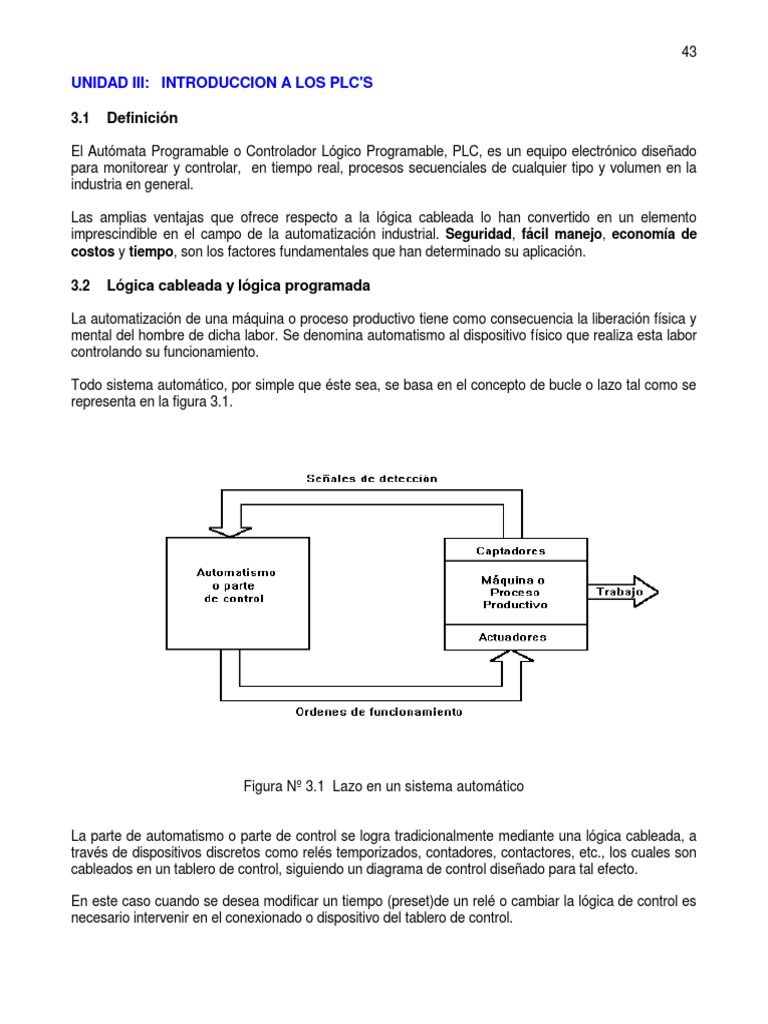 Introduccion PLC | PDF | Controlador lógico programable | Unidad Central de procesamiento