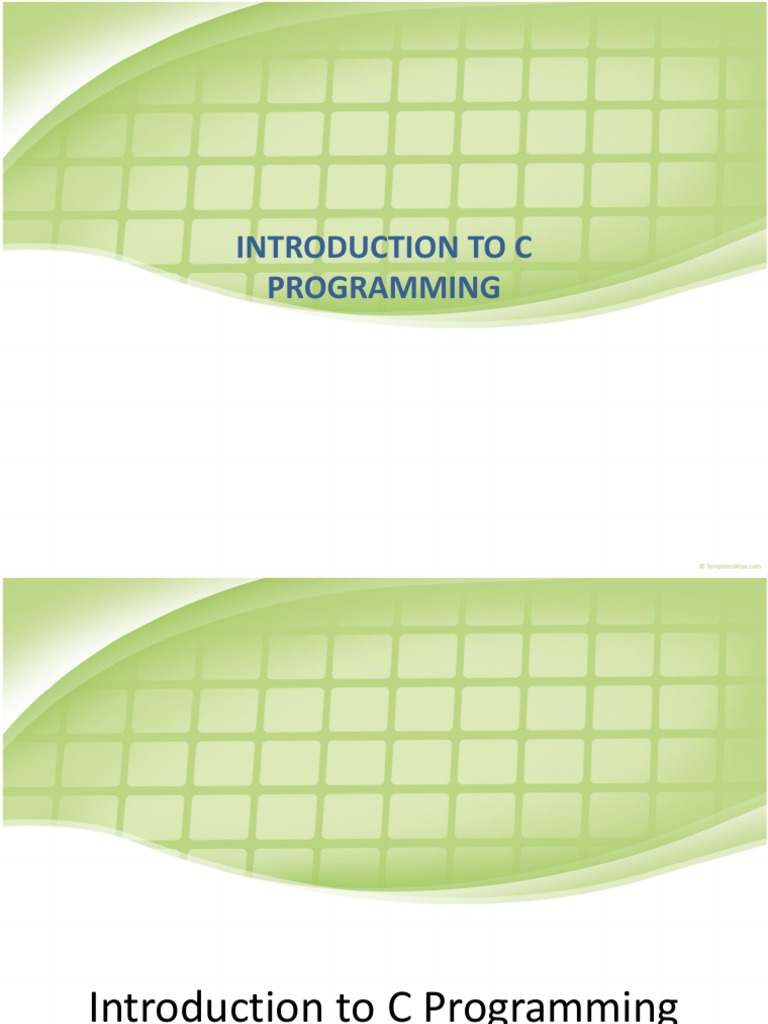 Basic Intro For C | PDF | C (Programming Language) | Subroutine