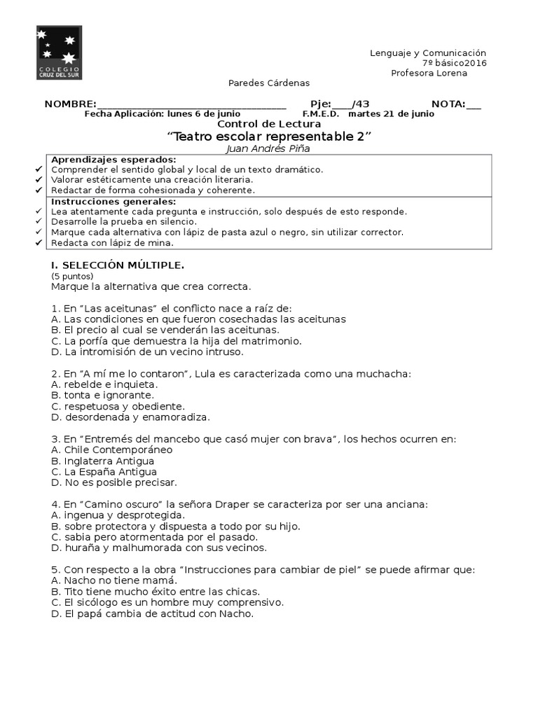 Teatro Escolar Representable 2 | PDF