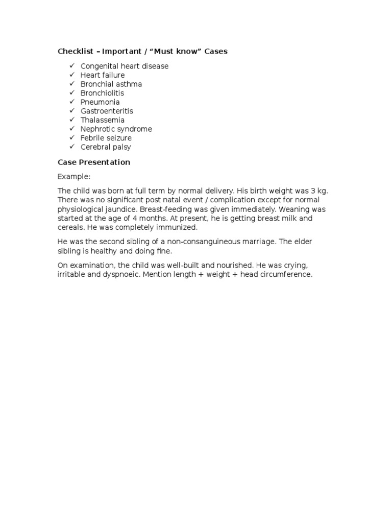 Checklist - Important / "Must Know" Cases | PDF