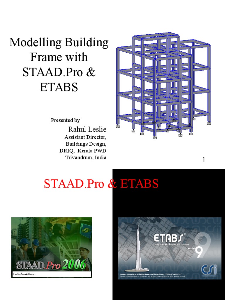 Analysis and Design of a Reinforced Concrete Building Using STAAD.Pro and ETABS Software | PDF ...