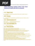 SOP: Cleaning Dispensing & Sampling Room | PDF