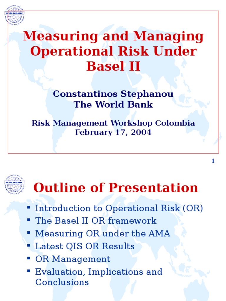 Measuring and Managing Operational Risk Under Basel II: Constantinos ...