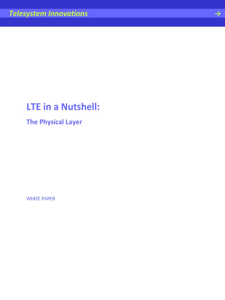 LTE Physical Layer PDF | PDF