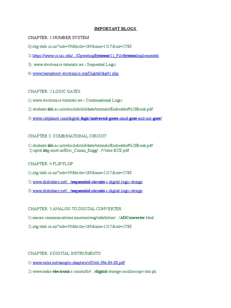 Chapter: 1 Number System 1) : Important Blogs | PDF