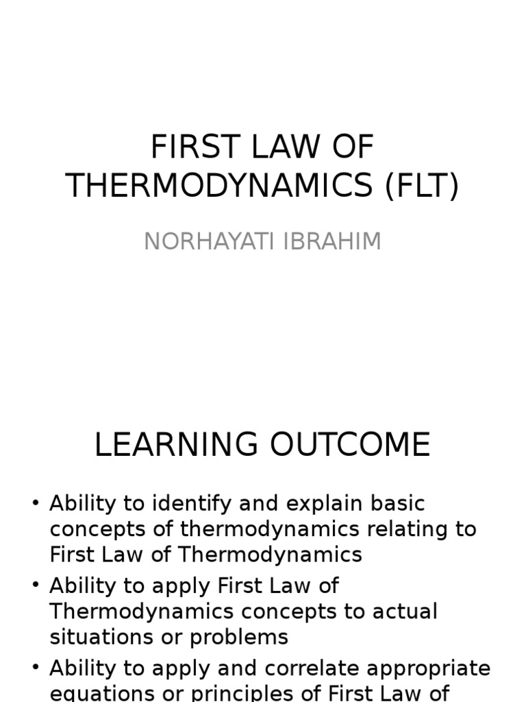 First Law Thermo | PDF | Heat | Thermodynamics