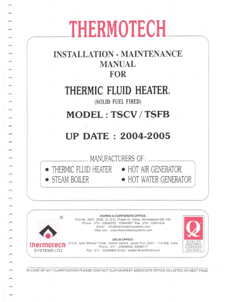Thermotech Manual-Section 1 To 5 PDF | PDF | Chimney | Brick