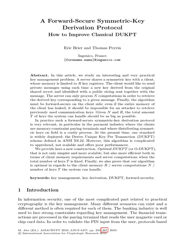 O Dukpt | PDF | Cryptography | Key (Cryptography)