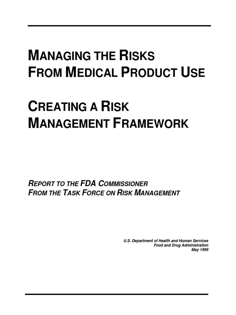 Risk Management | PDF | Food And Drug Administration | Adverse Effect
