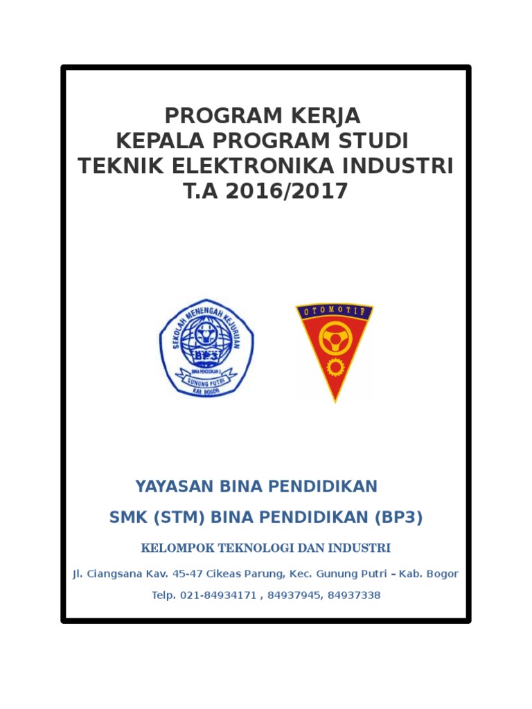 Program Kerja Kaprog TKR | PDF