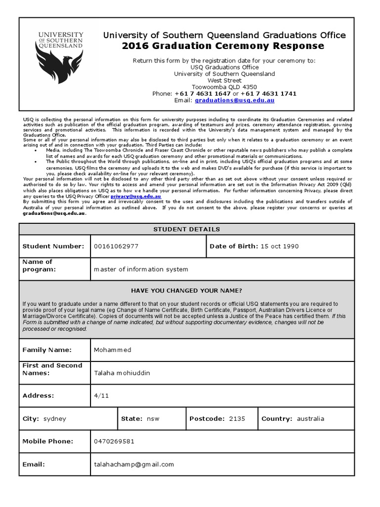 2016 Graduation Ceremony Response - April To May Ceremonies Inc KL ...