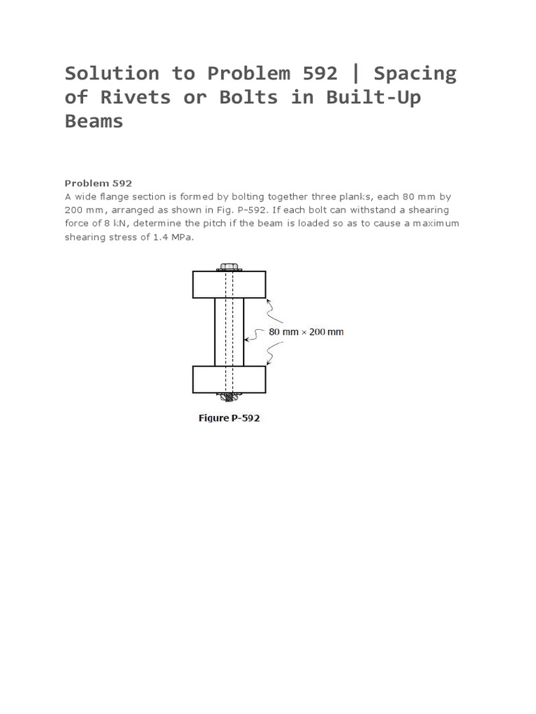 Bolted Cross Section Examples | PDF | Screw | Beam (Structure)