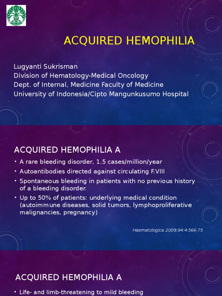 Acquired Hemophilia | PDF | Haemophilia | Bleeding