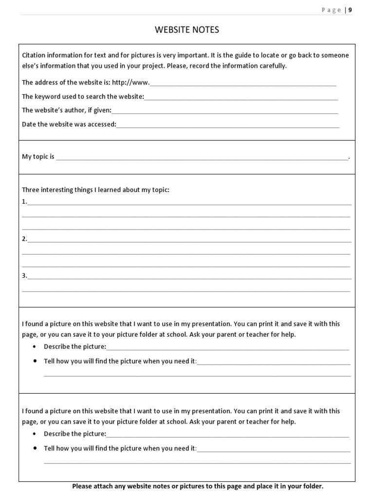 Website Citation and Notes Guide | PDF