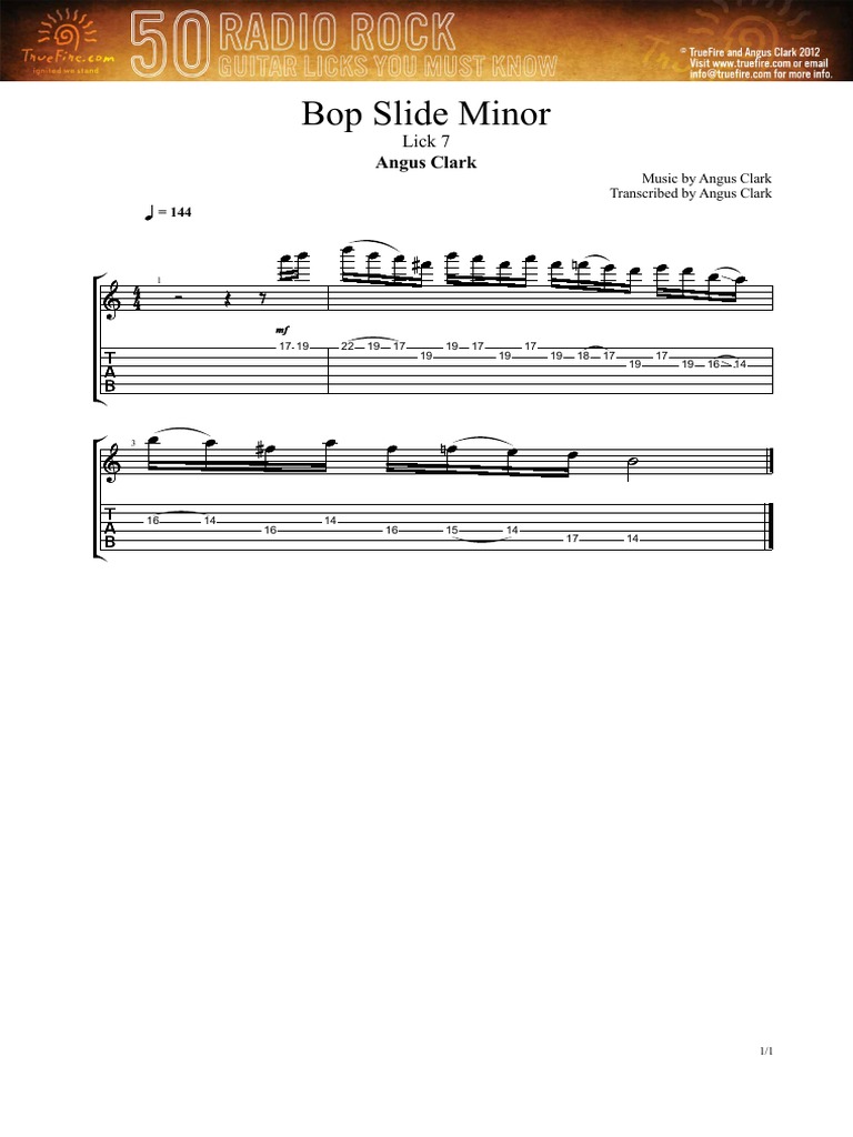 Bop Slide Minor: Angus Clark | PDF