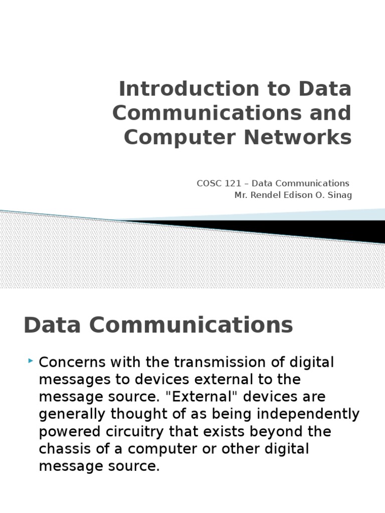 Data Communication and Network Overview | PDF | Local Area Network ...
