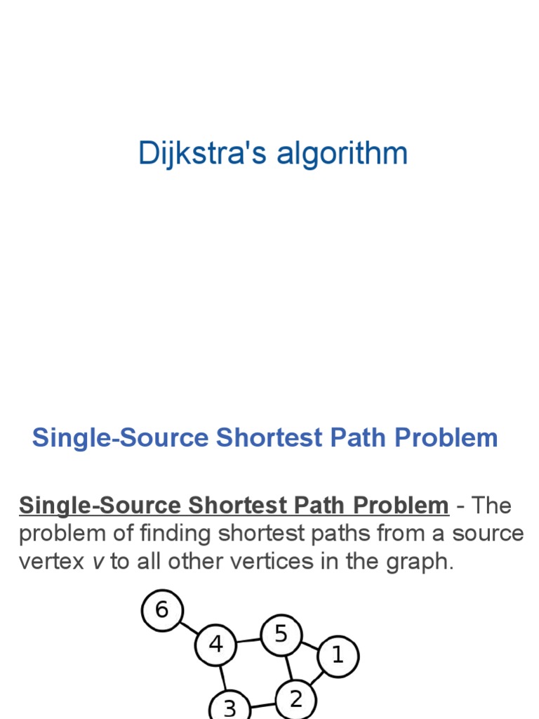 Dijkstras Algorithm | PDF | Graph Theory | Networks Dijkstras Algorithm | PDF | Graph Theory | Networks
