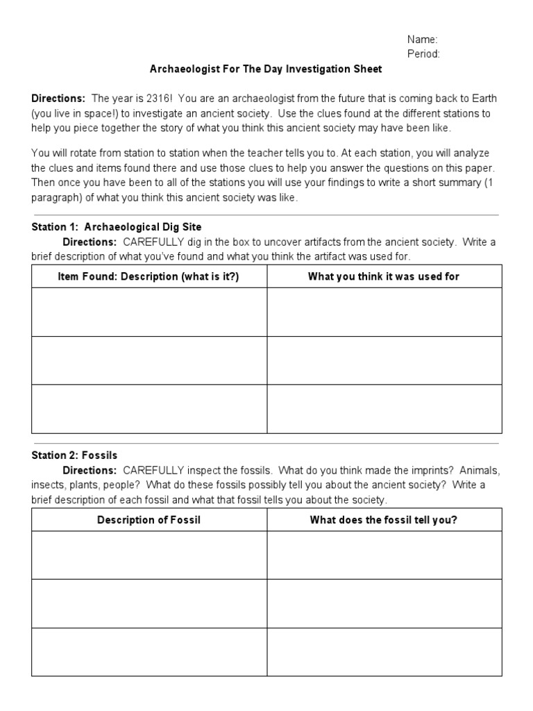 Archaeologistfortheday | PDF | Archaeology | Excavation (Archaeology)