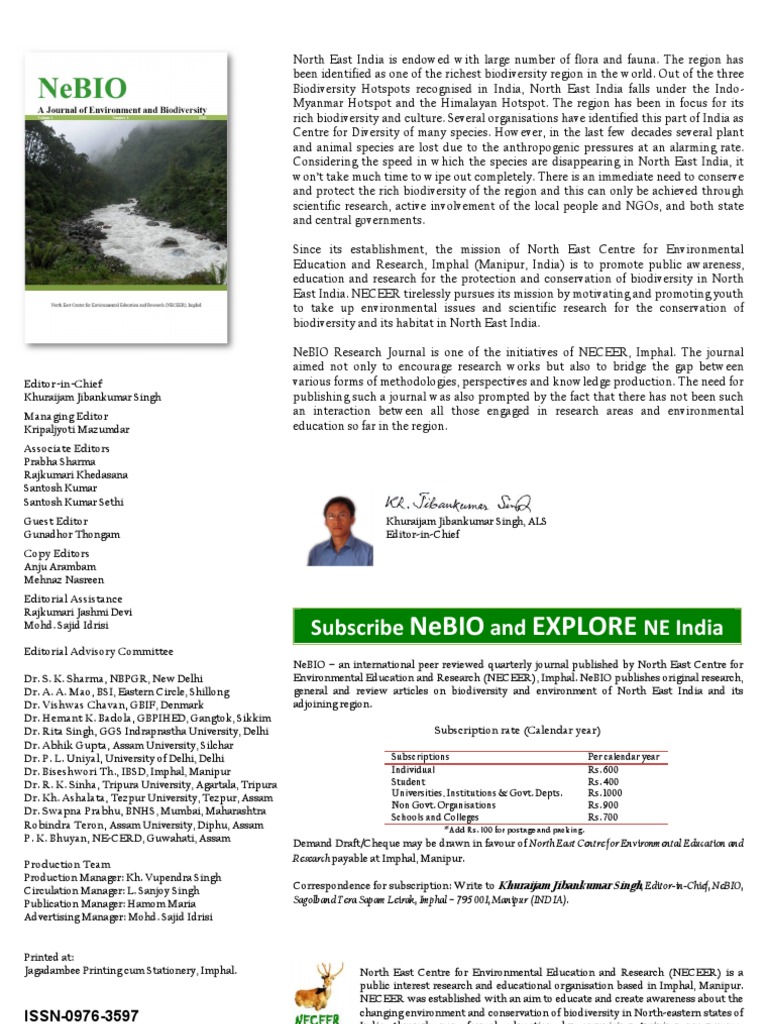 NeBIO Research Journal | PDF | Biodiversity | Habitat