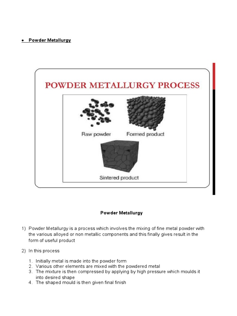Powder Metallurgy | PDF | Sintering | Metals