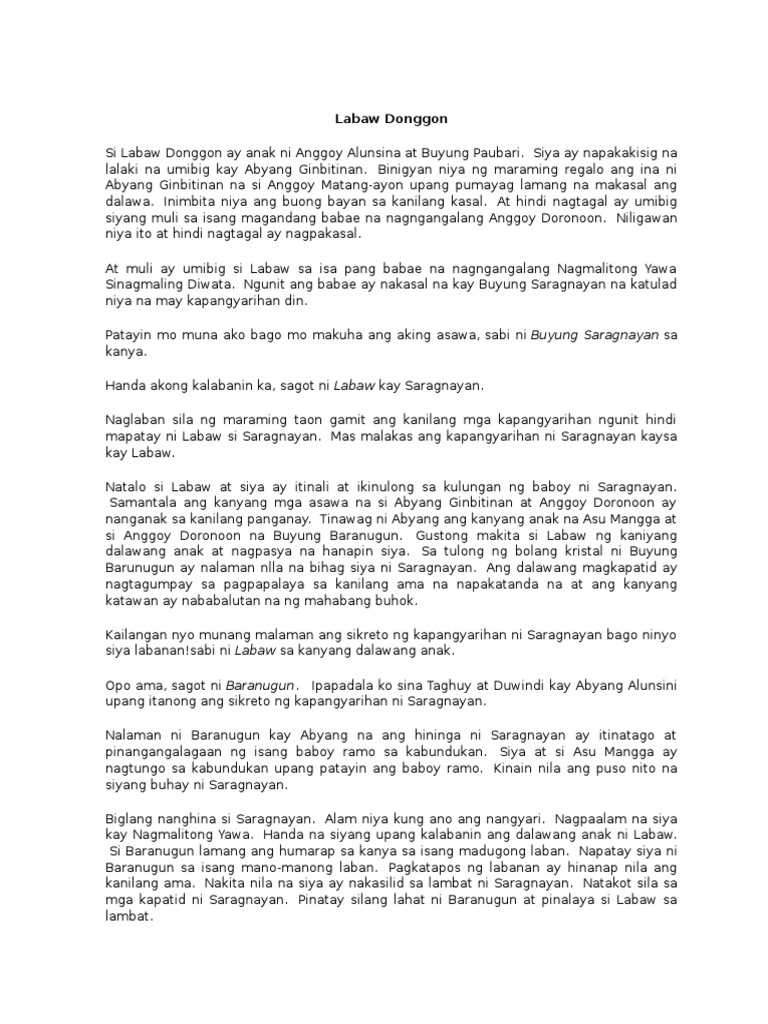 Labaw Donggon | PDF