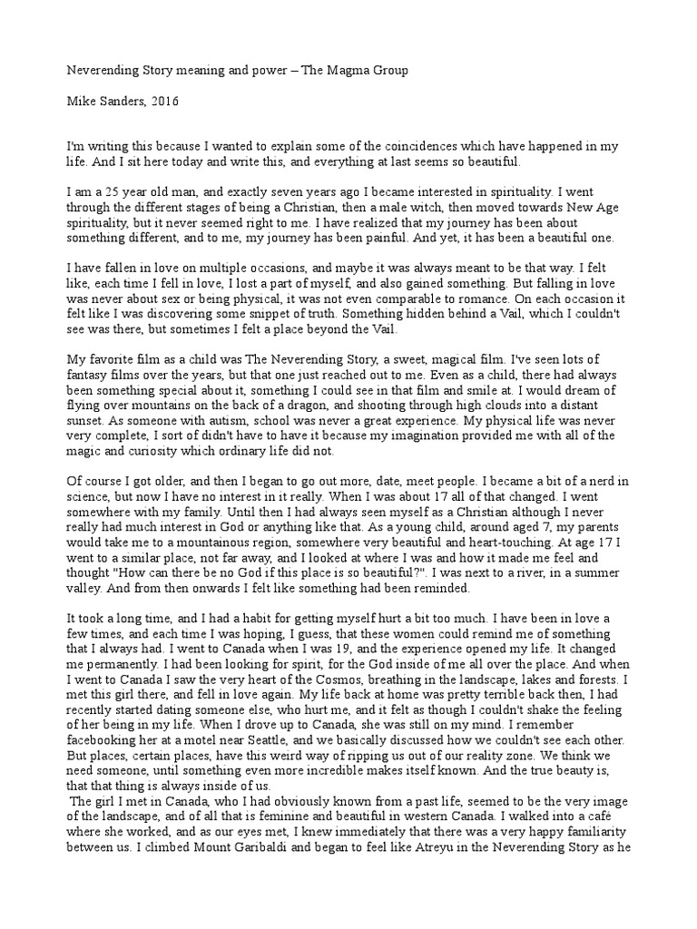 Symbolism and Meaning in Michael Ende's 'The Neverending Story' | PDF ...