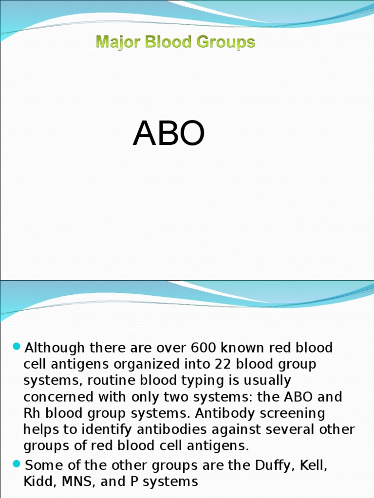 Typing, Screening and Crossmatching of Blood | PDF | Blood Type | Blood ...