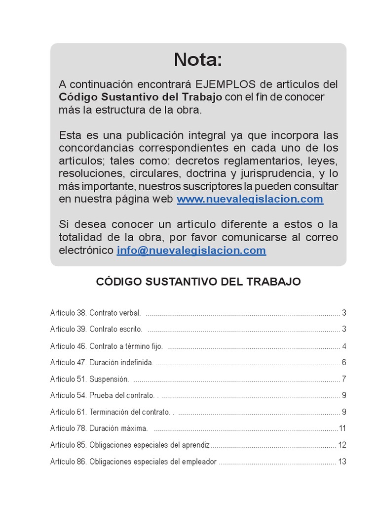 Codigo Sust - Trabaj. Ejemploserere | PDF | Derecho laboral | Tiempo de trabajo