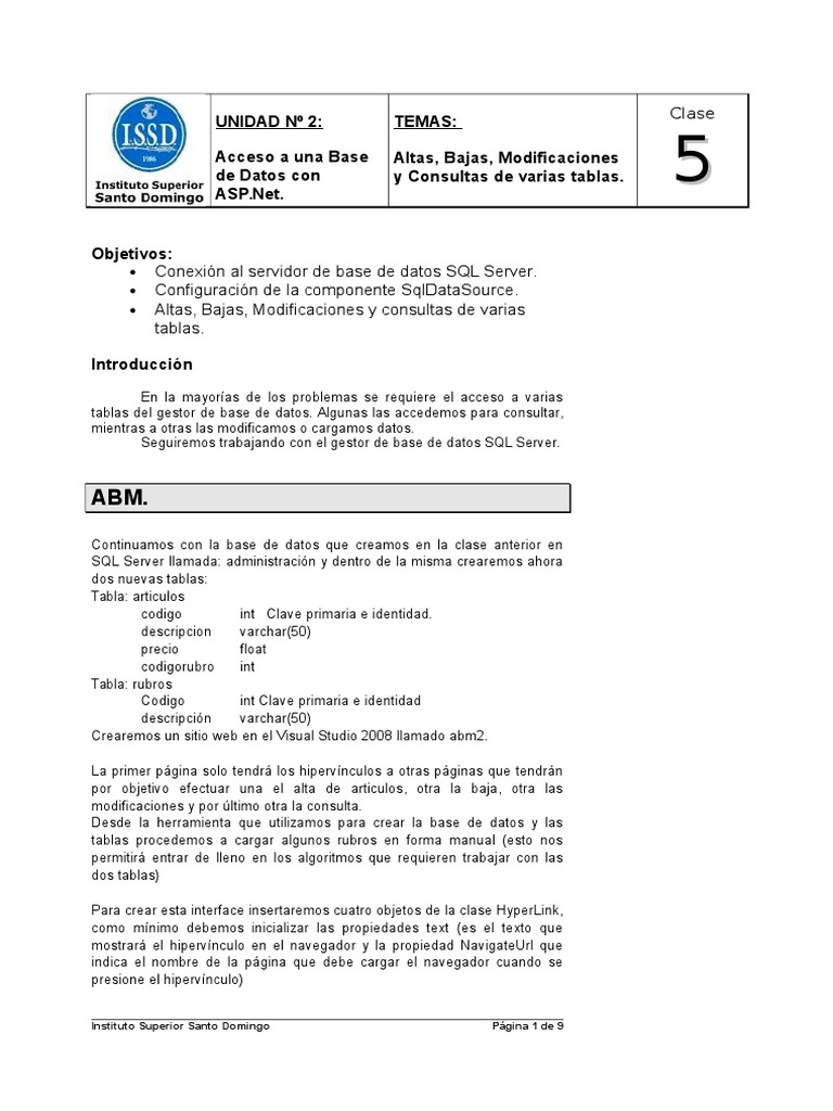 Clase 5 | PDF | Servidor SQL de Microsoft | SQL