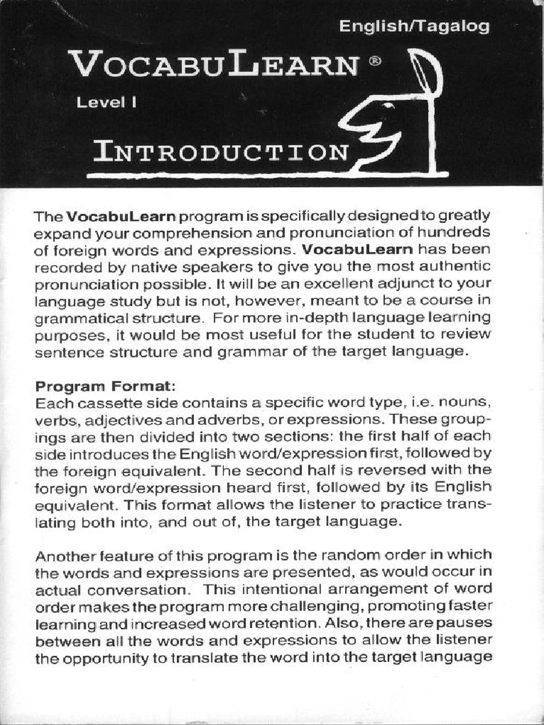 11 VocabuLearn Tagalog Level 1 PDF | PDF