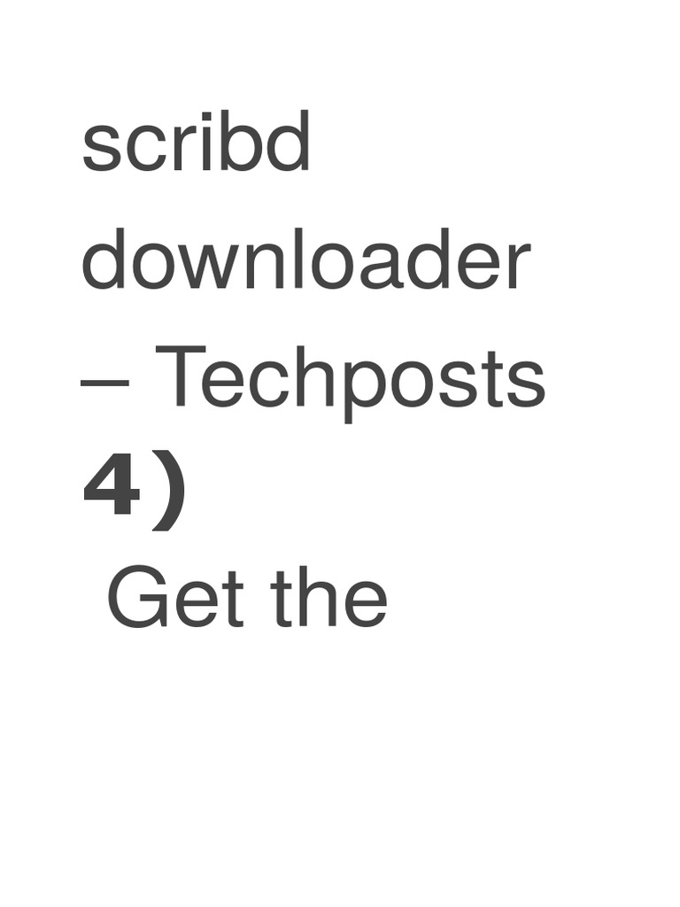 Scribd Downloader | PDF