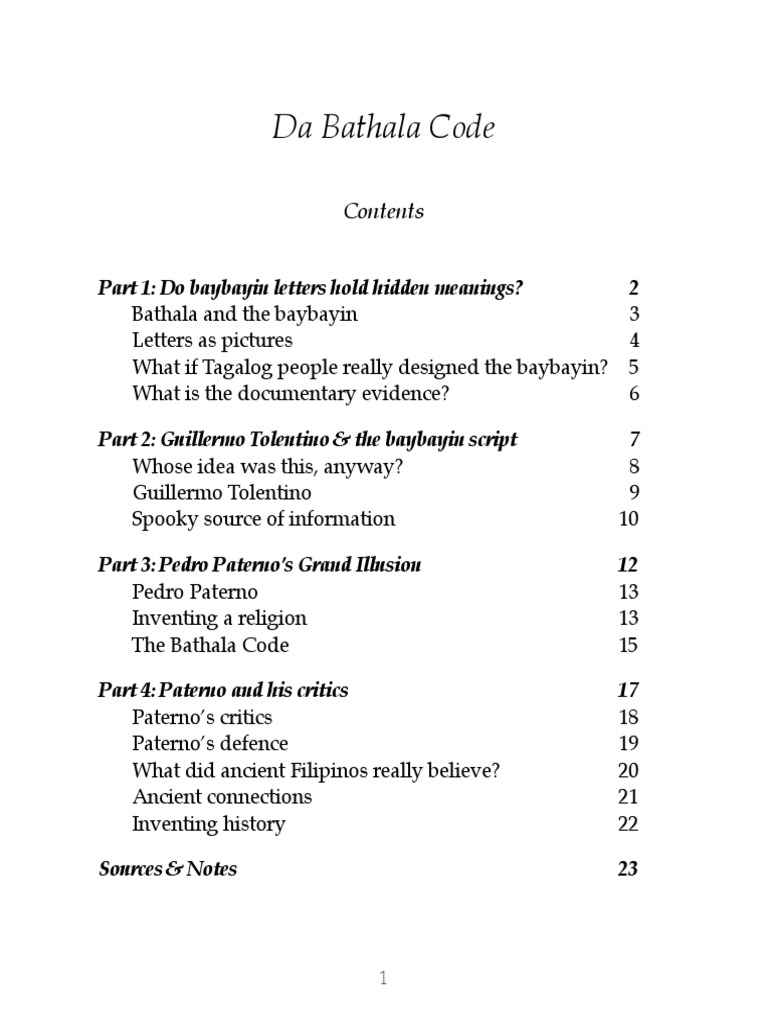 Da Bathala Code | PDF | Tagalog Language | Mythology