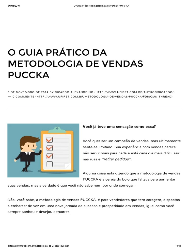 O Guia Prático Da Metodologia de Vendas PUCCKA | PDF | Marketing ...