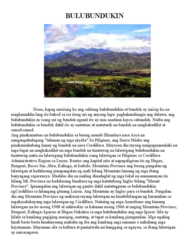 Anyong Lupa Bulubundukin