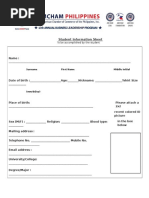 Biodata Form Student | PDF