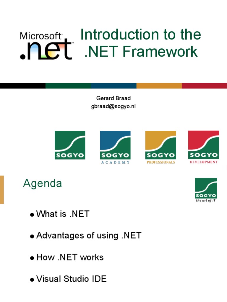 Introduction To The: Gerard Braad Gbraad@sogyo - NL | PDF | C Sharp (Programming Language ...