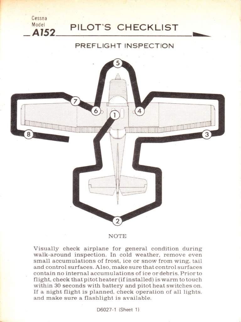 Cessna 152 Check List Pdf | Checkliste Cessna C152 D-EHFC – REJBZ