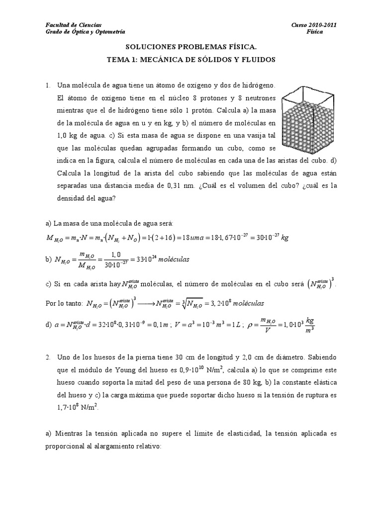 Prob Tema 1 - Resueltos (I) PDF | PDF | Densidad | Submarinismo