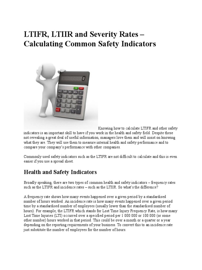 LTIFR | Frequency | Occupational Safety And Health