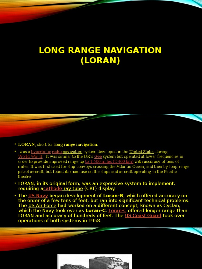 Long Range Navigation Loran | Download Free PDF | Radio Technology | Navigation