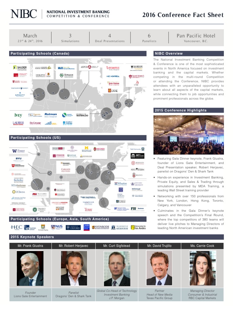 NIBC 2016 - Conference Fact Sheet | PDF | Investment Banking | Private ...