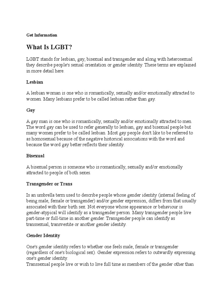 What Is LGBT?: Lesbian | PDF | Transgender | LGBTQIA+ Studies