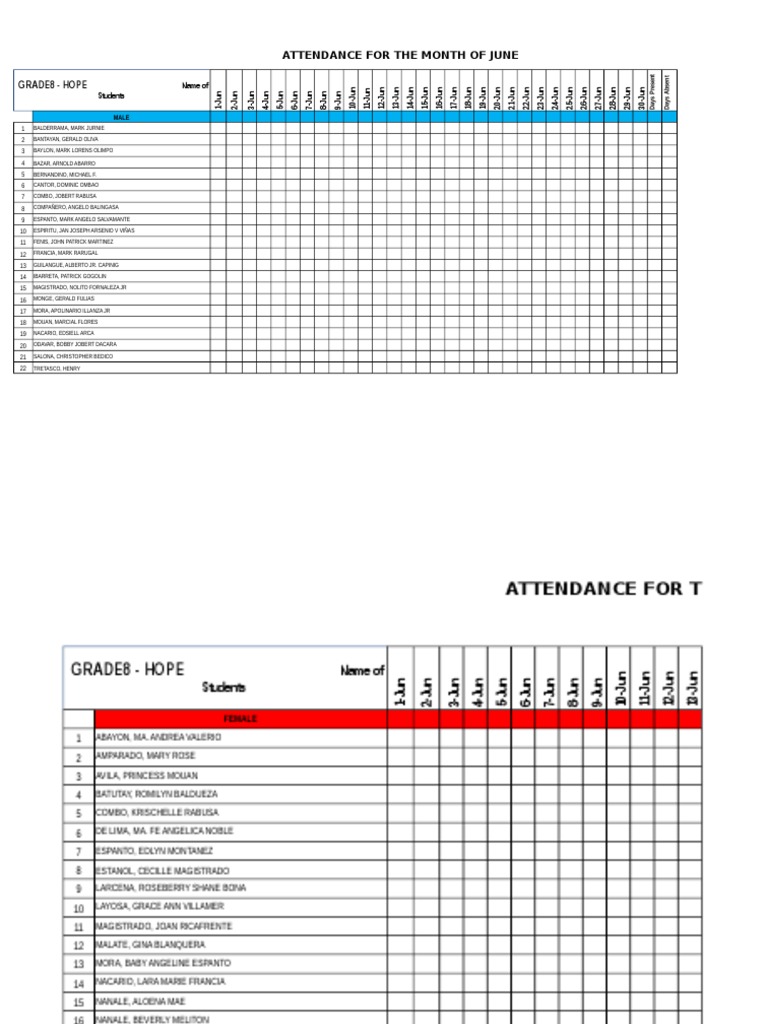 Monitoring Sheet Sample | PDF